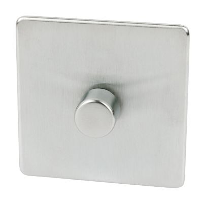 Crabtree Platinum Satin Chrome 1 Gang Dimmer Switch 400W 7400/D1SC ...